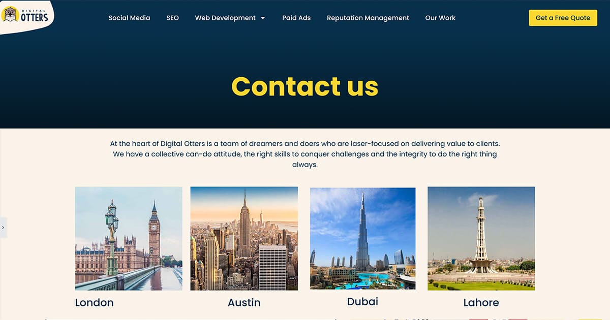 Contact Digital Otters - Request More Information